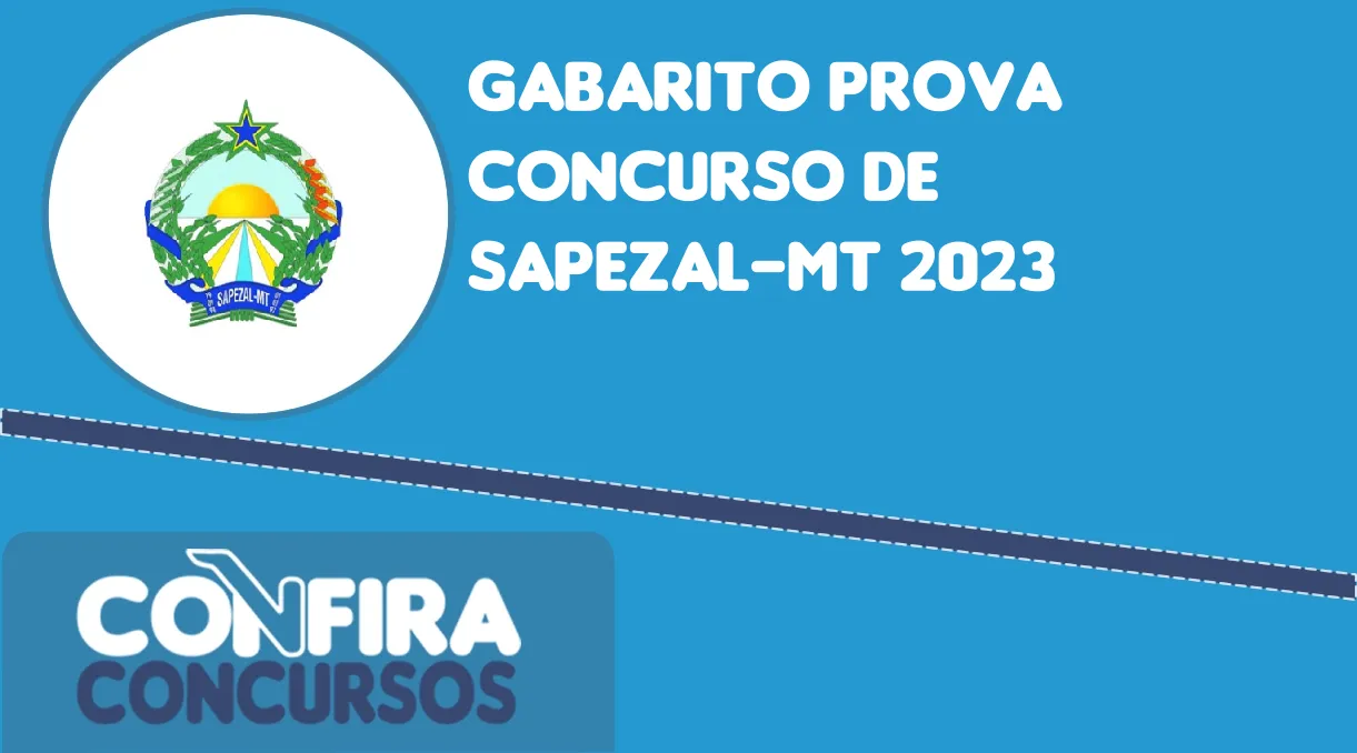 Gabarito prova concurso de Sapezal-MT 2023